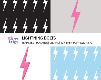 Lightning White Background - Etsy