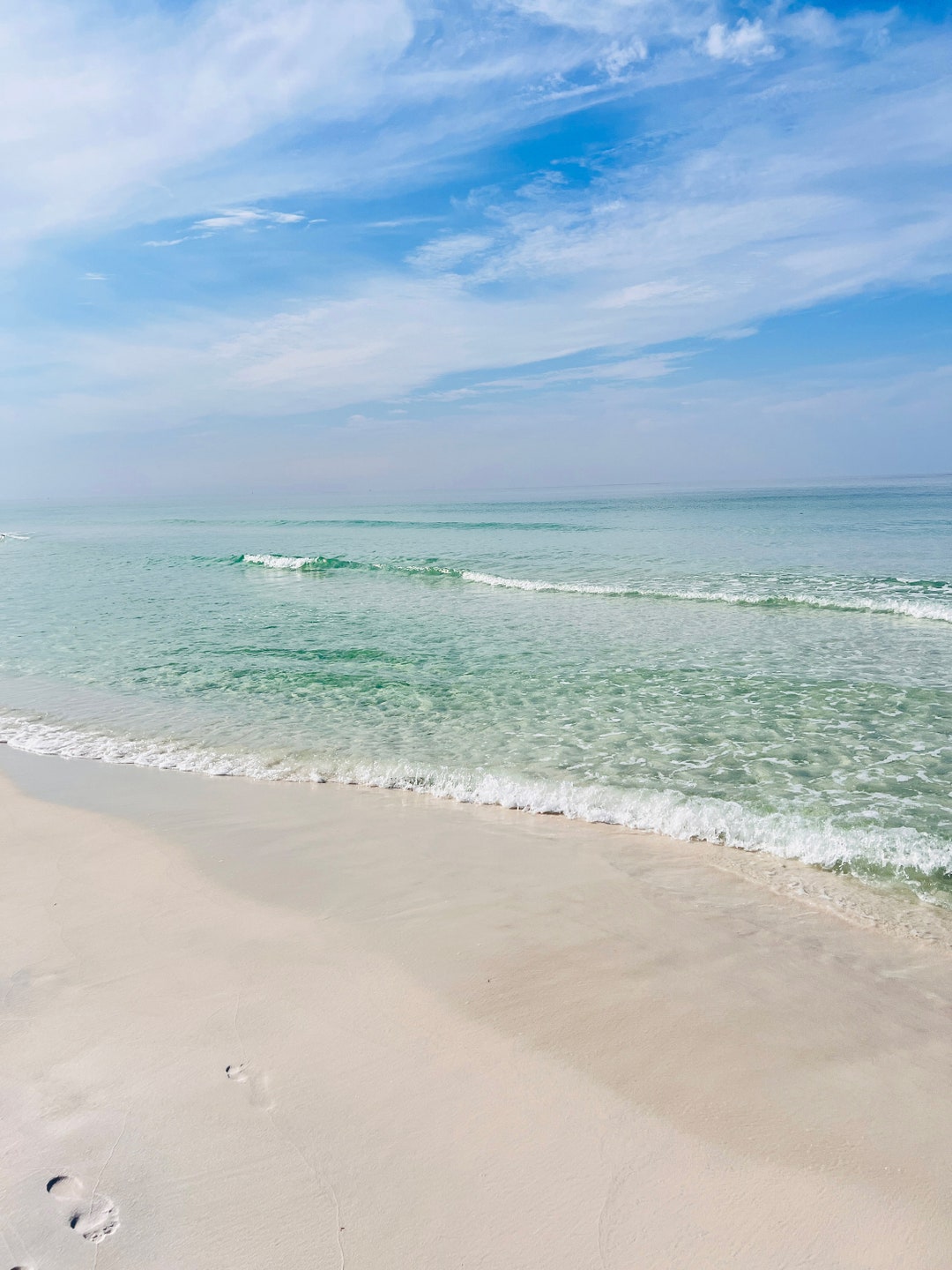 Coastal Florida 30A Grayton Beach Sand Ocean Waves Sky Digital - Etsy