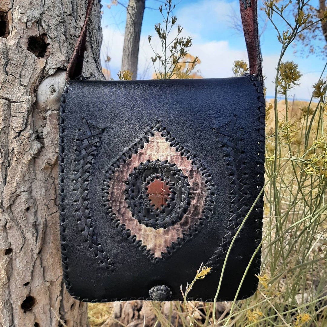 LEATHER MESSENGER BAG, Suede Leather Western Purse, Hippie Purse ...