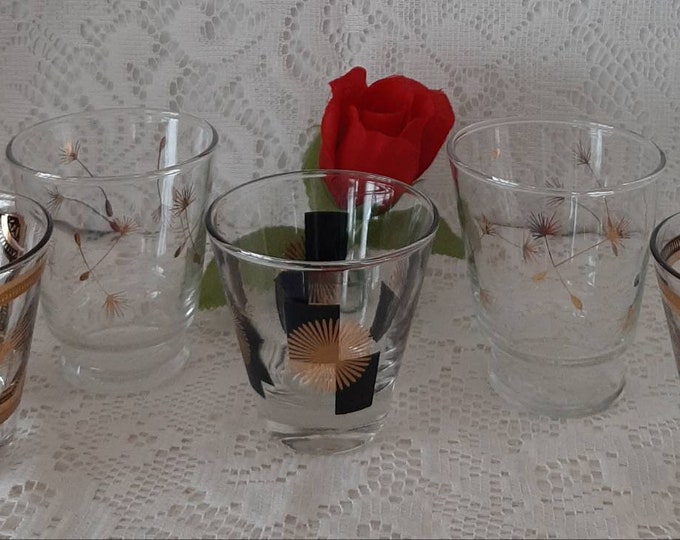 VINTAGE BAR GLASSES Fred Press Barware Retro Martini - Etsy