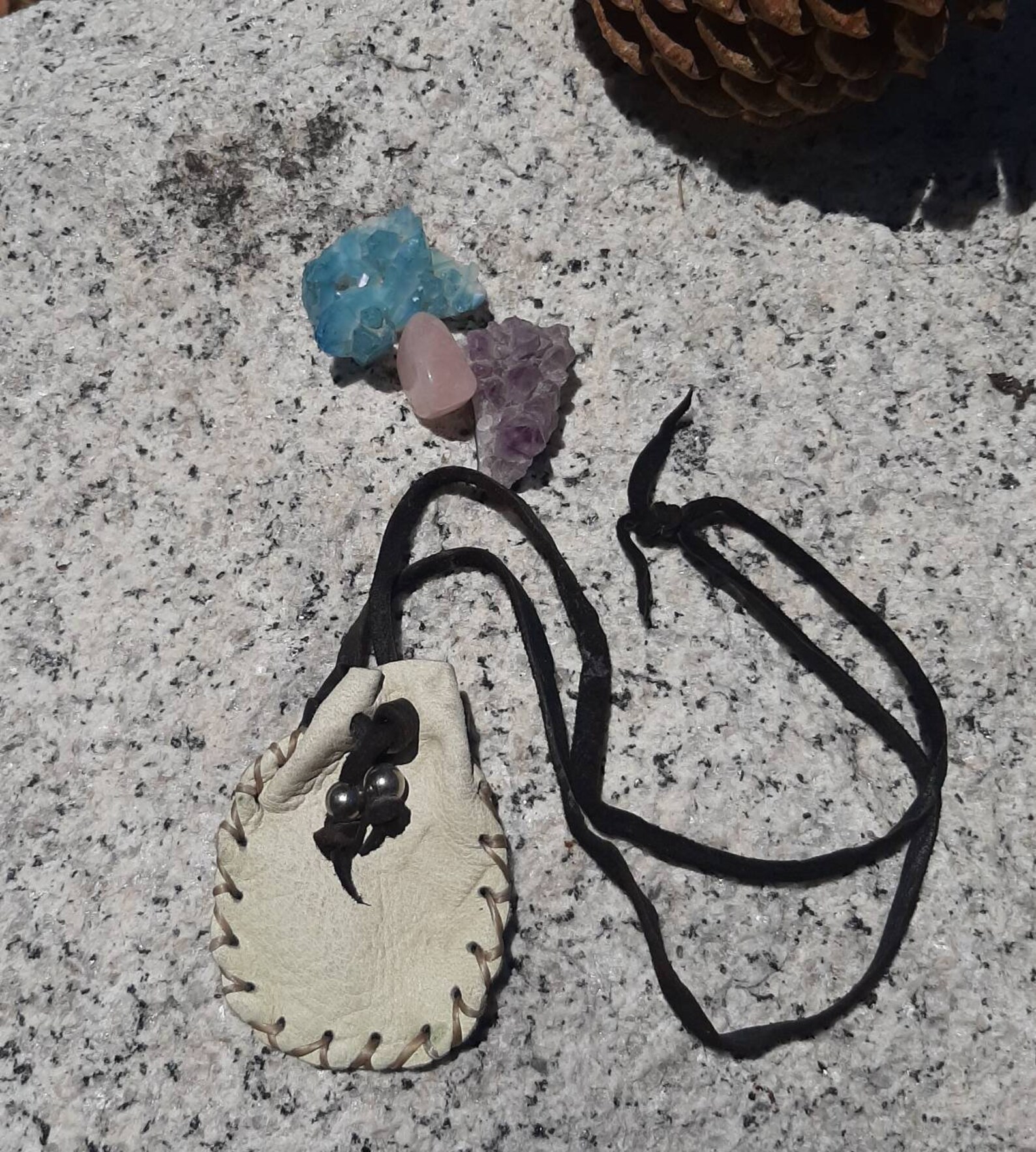 LEATHER MOJO BAG Black Leather Tobacco Pouch Native American - Etsy