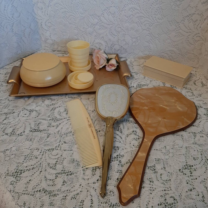 Vintage Vanity Set - Etsy