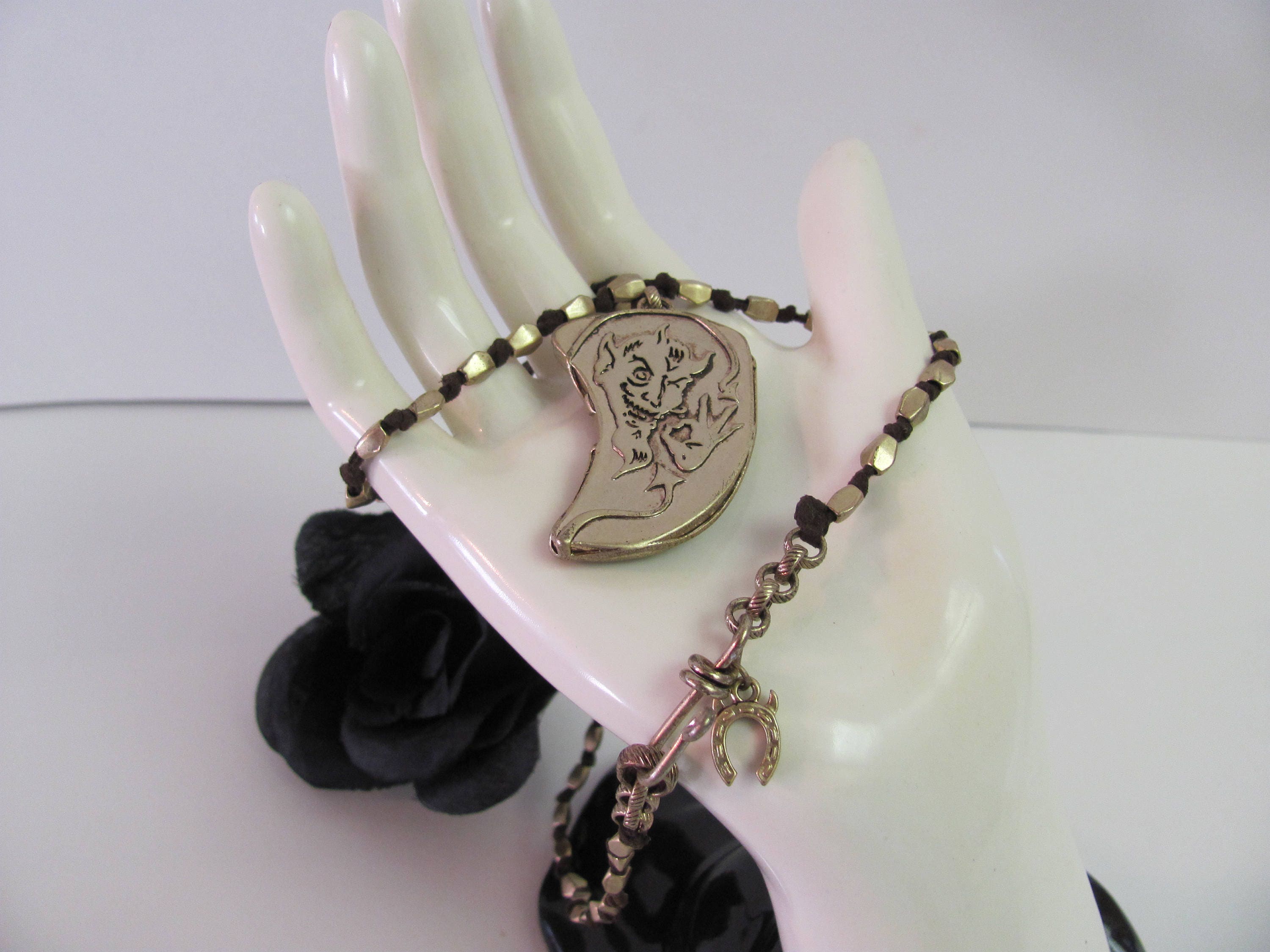 GOTHIC DEVIL NECKLACE Gothic Halloween Necklace Steampunk | Etsy