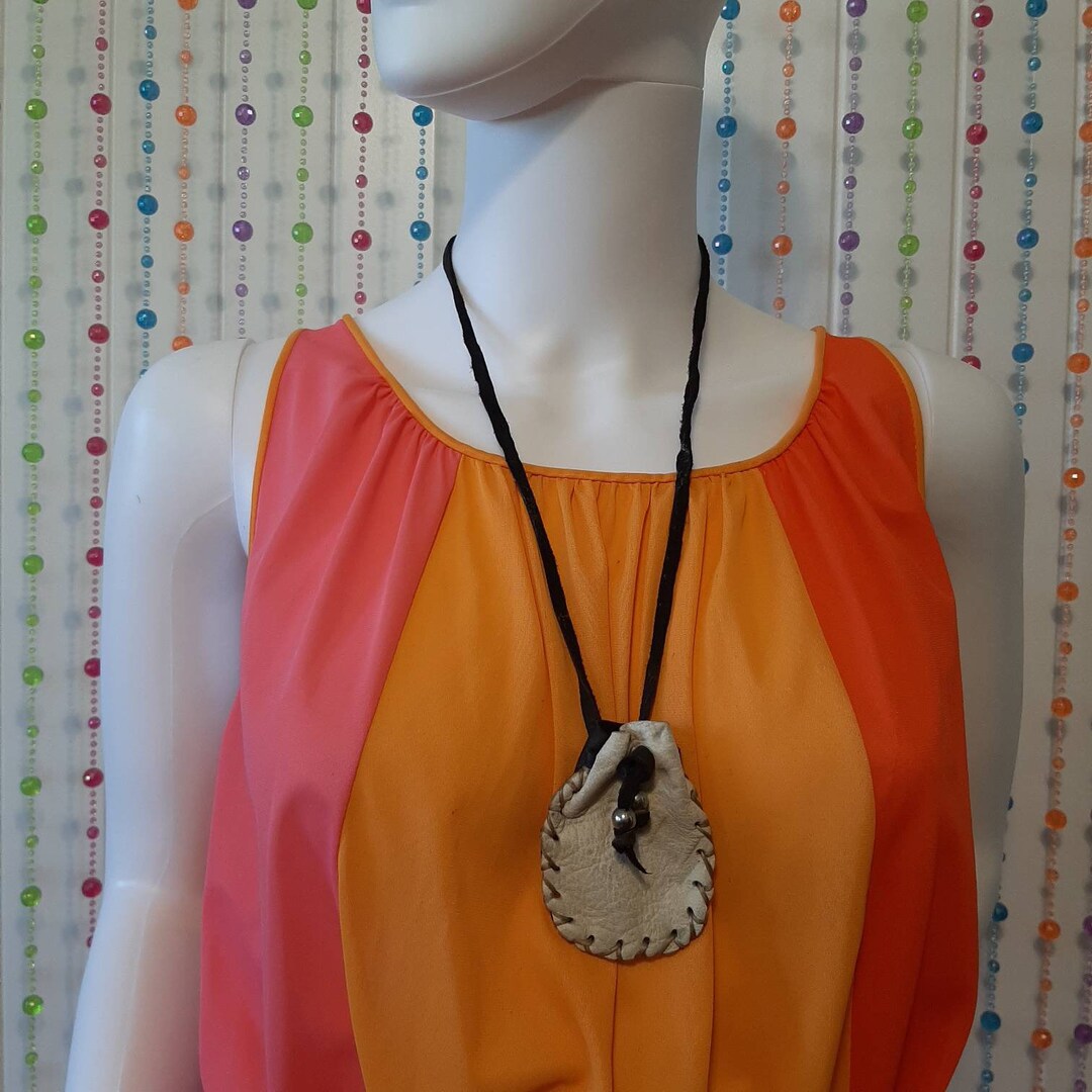 LEATHER MOJO BAG Black Leather Tobacco Pouch Native American - Etsy