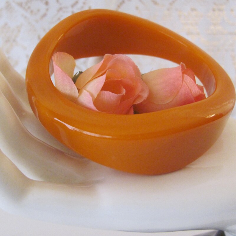 Orange Bangle Bracelet - Etsy