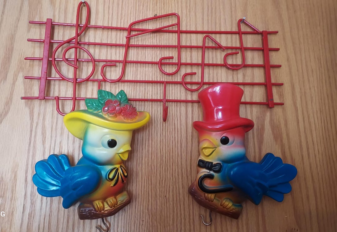 Vintage Chalkware Bluebird Kitchen Wall Hangings - Miller Studios 1972 ...