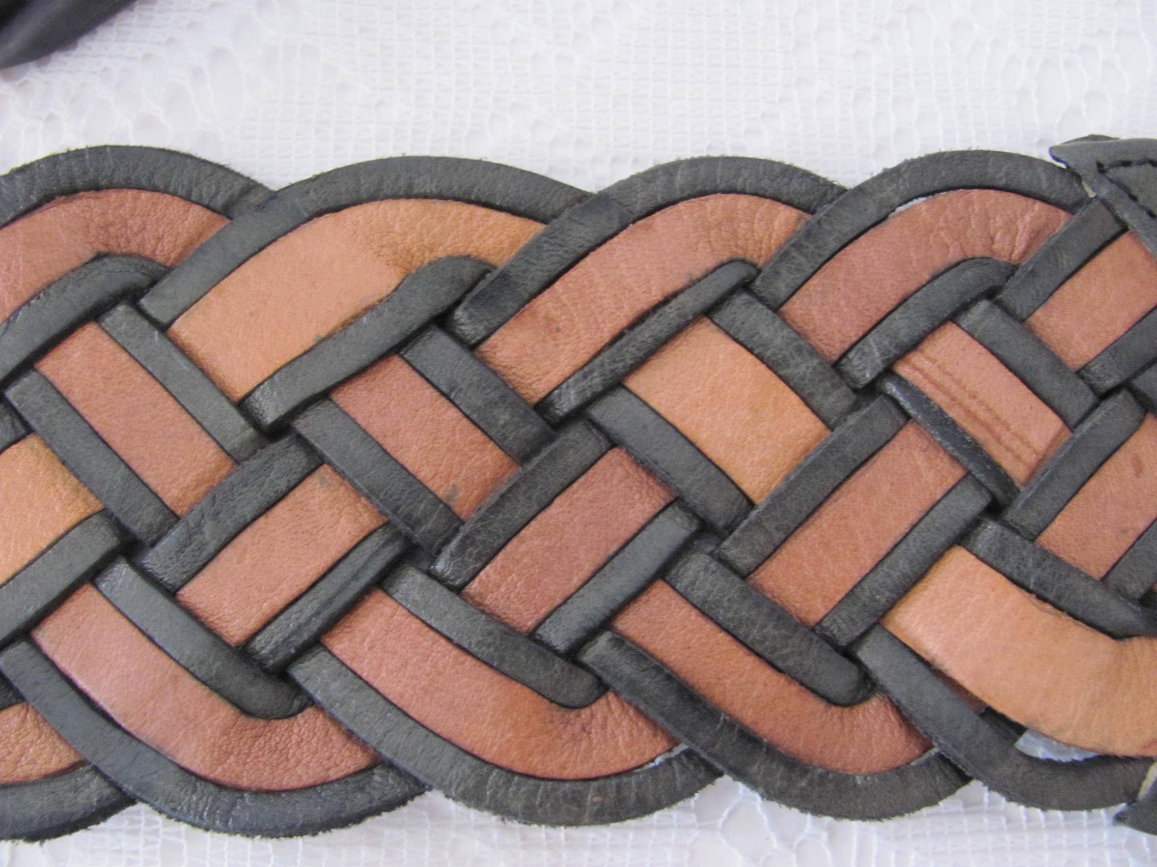 LEATHER MOROCCAN BELT Wide Braided Belt Renaissance Faire | Etsy