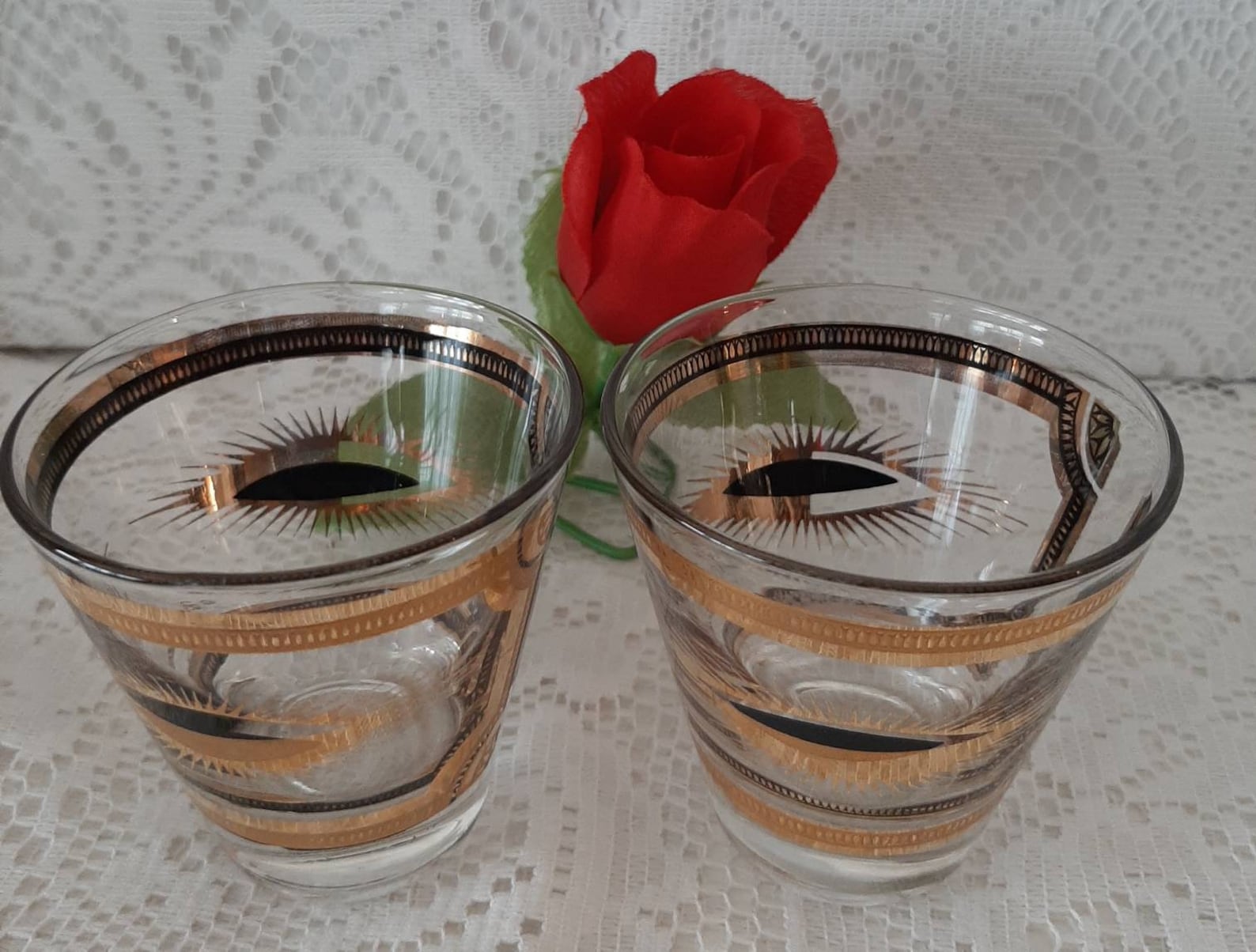 VINTAGE BAR GLASSES Fred Press Barware Retro Martini | Etsy