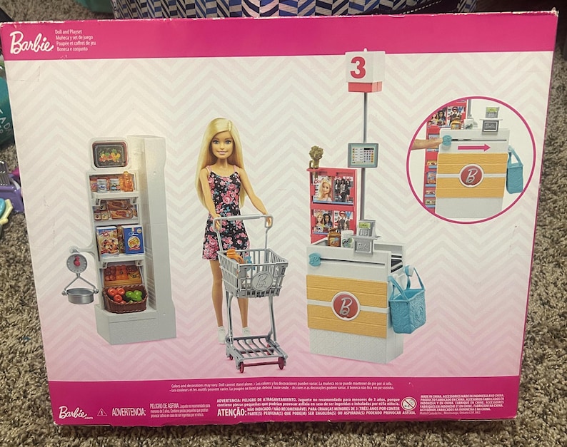Barbie Supermarket Doll Set - Etsy