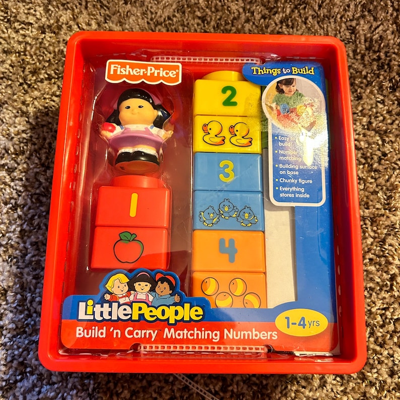Fisher-price Little People Build N' Carry Matching Numbers Set - Etsy