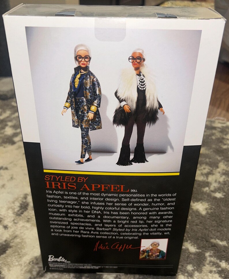 Barbie Signature Doll Styled by Iris Apfel-blus and Gold Suit (NEW) - Etsy