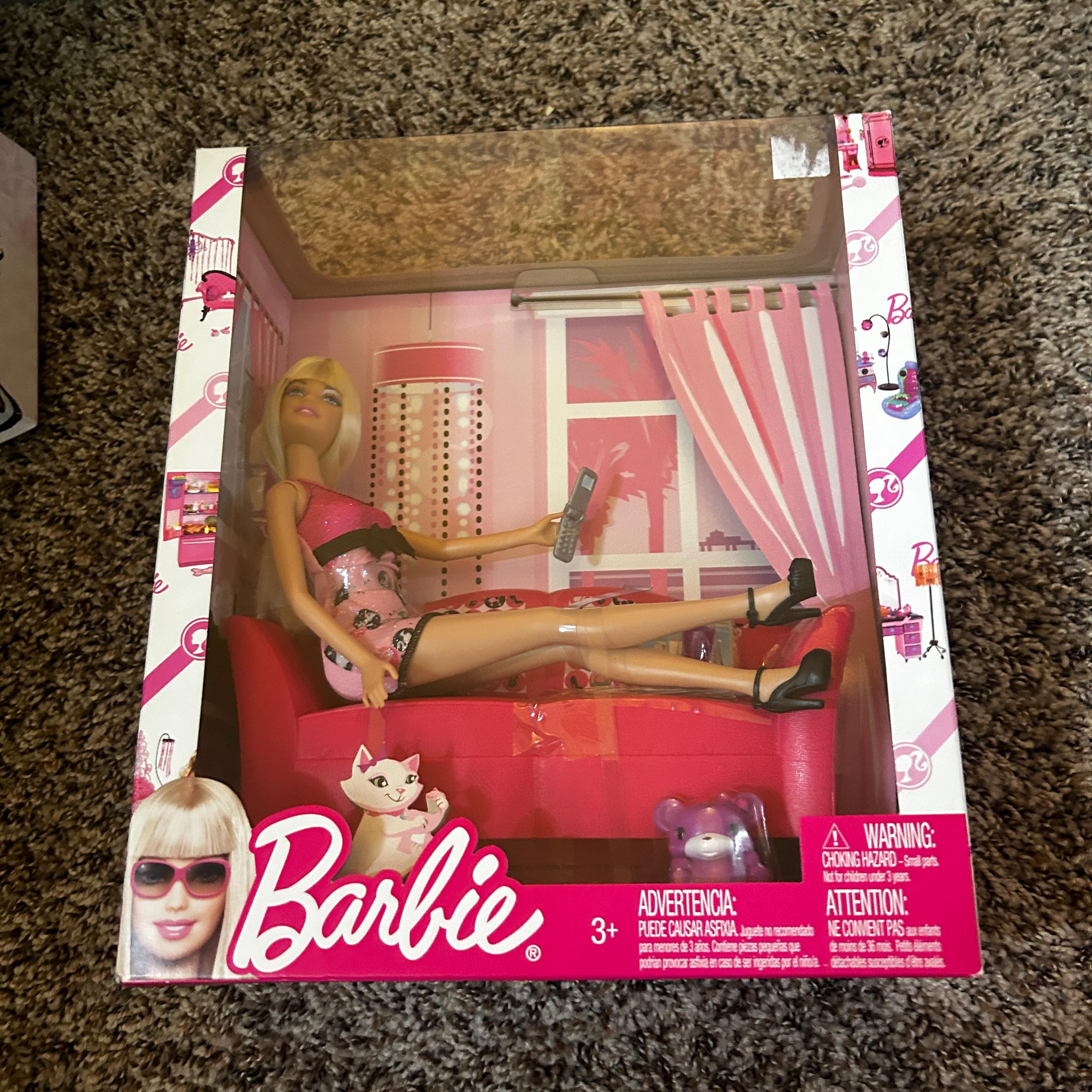 Barbie Glam Doll & Couch Mattel - Etsy