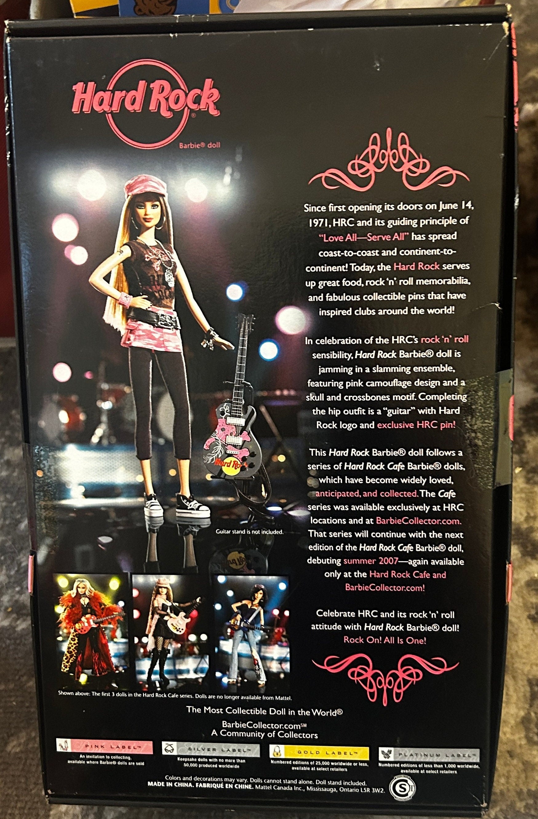 Hard Rock Barbie Doll Pink Label - Etsy