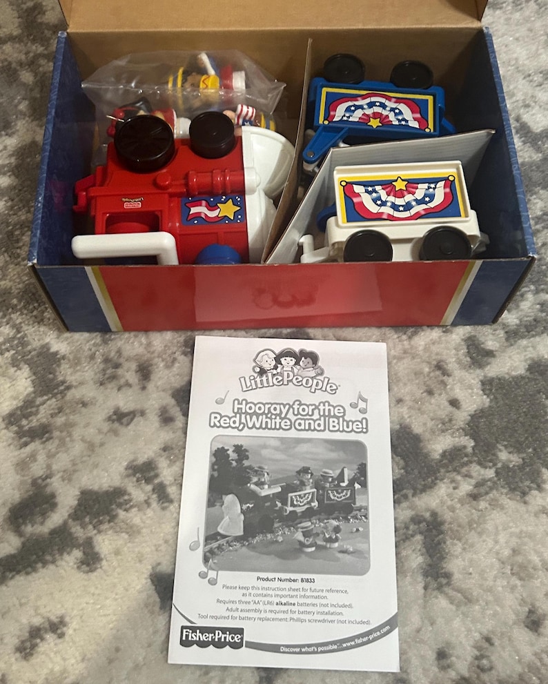 Fisher-price Little People Hooray for the Red, White and Blue Parade Train - Etsy