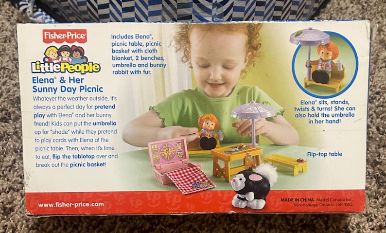 Fisher-price Little People Elena and Her Sunny Day Picnic - Etsy
