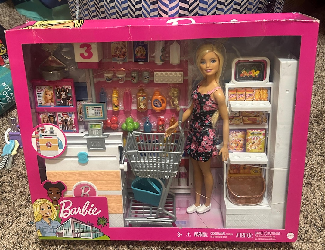 Barbie Supermarket Doll Set - Etsy