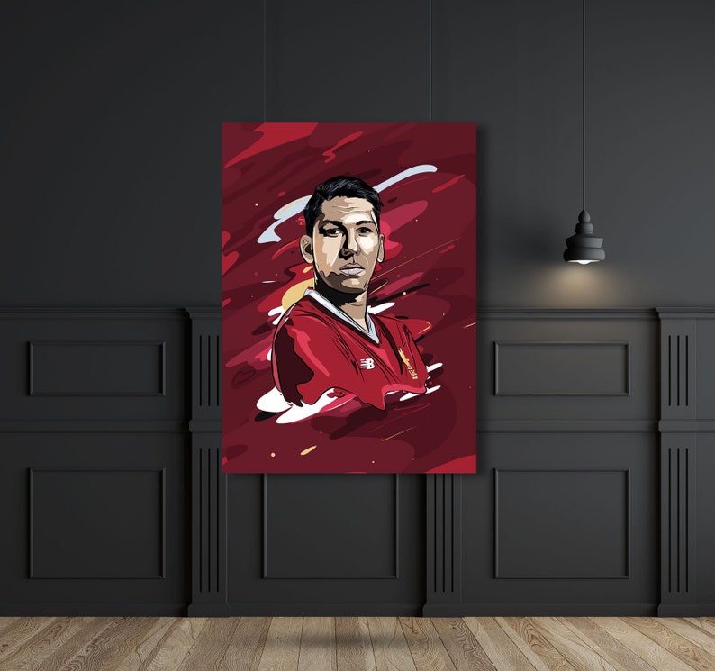 Firmino Liverpool Abstract Football Print Poster - Etsy