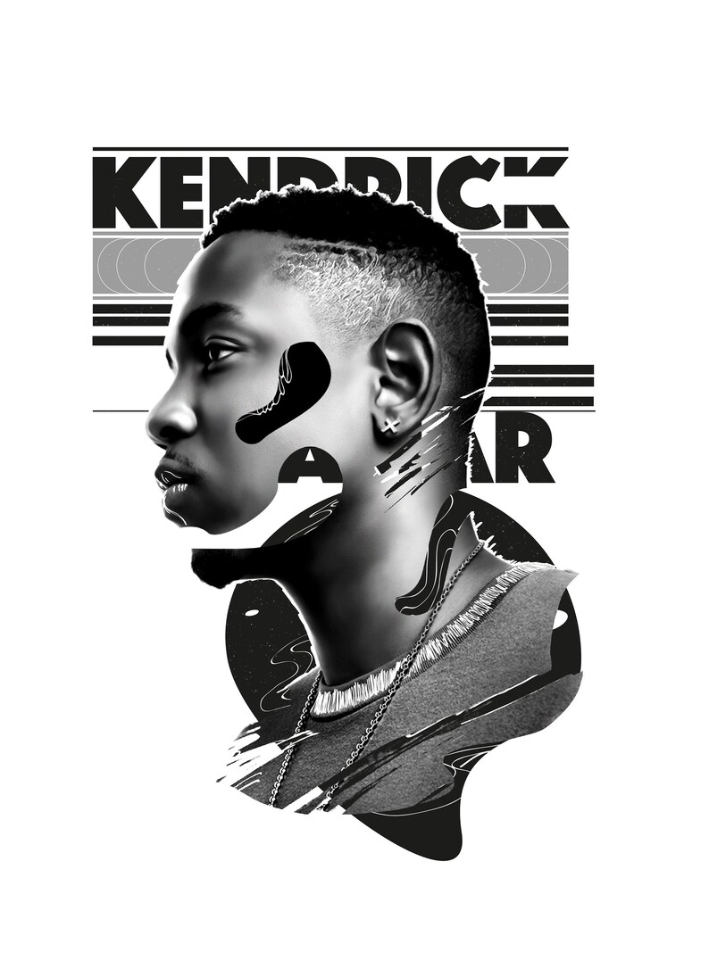 Kendrick Lamar Abstract Rap Digital Art Work Celebrity Etsy