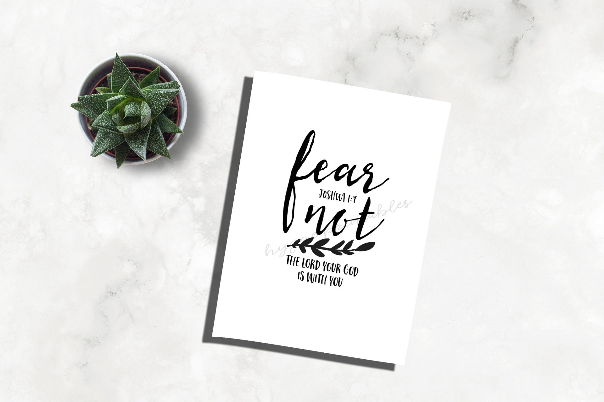 Fear Not, Bible Printable, Christian Digital Download, Joshua 1v9 ...