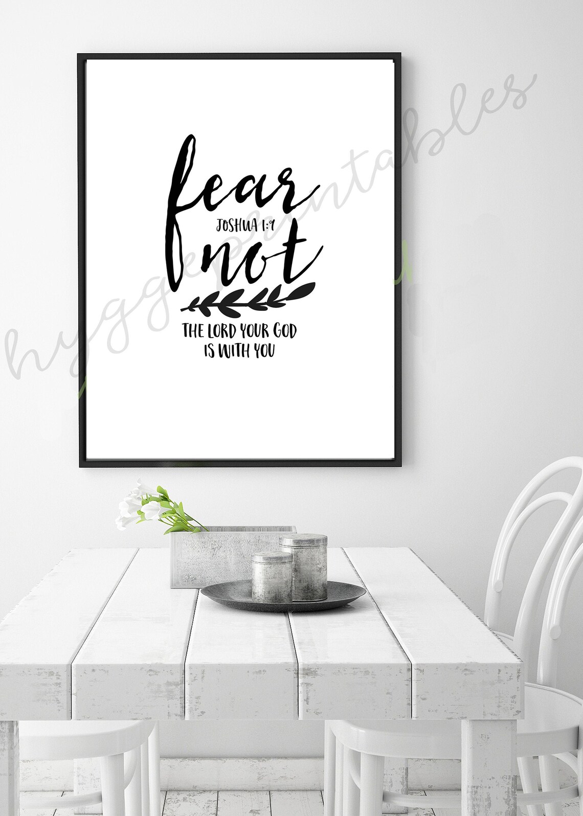 Fear Not, Bible Printable, Christian Digital Download, Joshua 1v9 ...