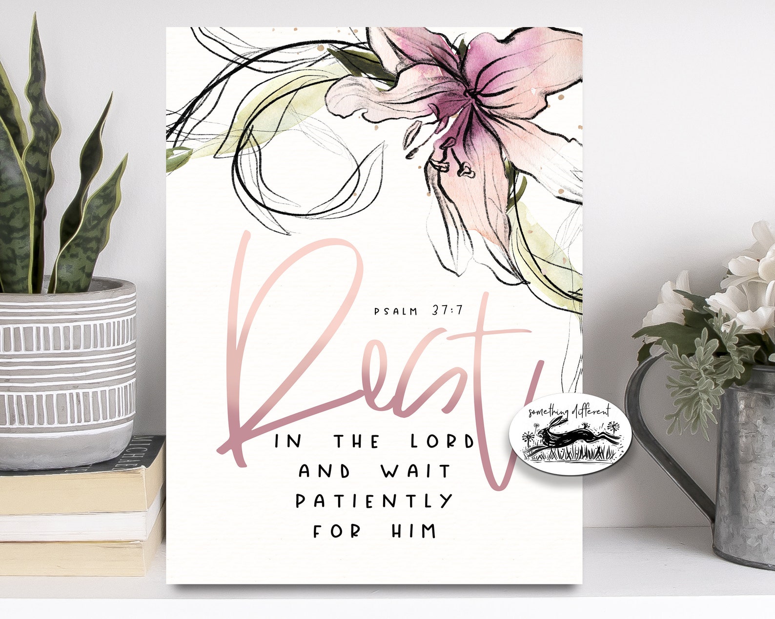 Bible Verse Rest in the Lord Printable, A4 Christian Wall Art ...