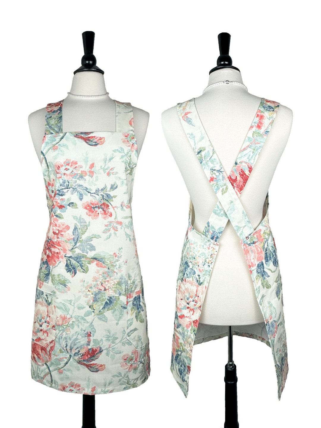 Vintage Floral Apron for Women – Personalized Gift for Mom or Grandma ...