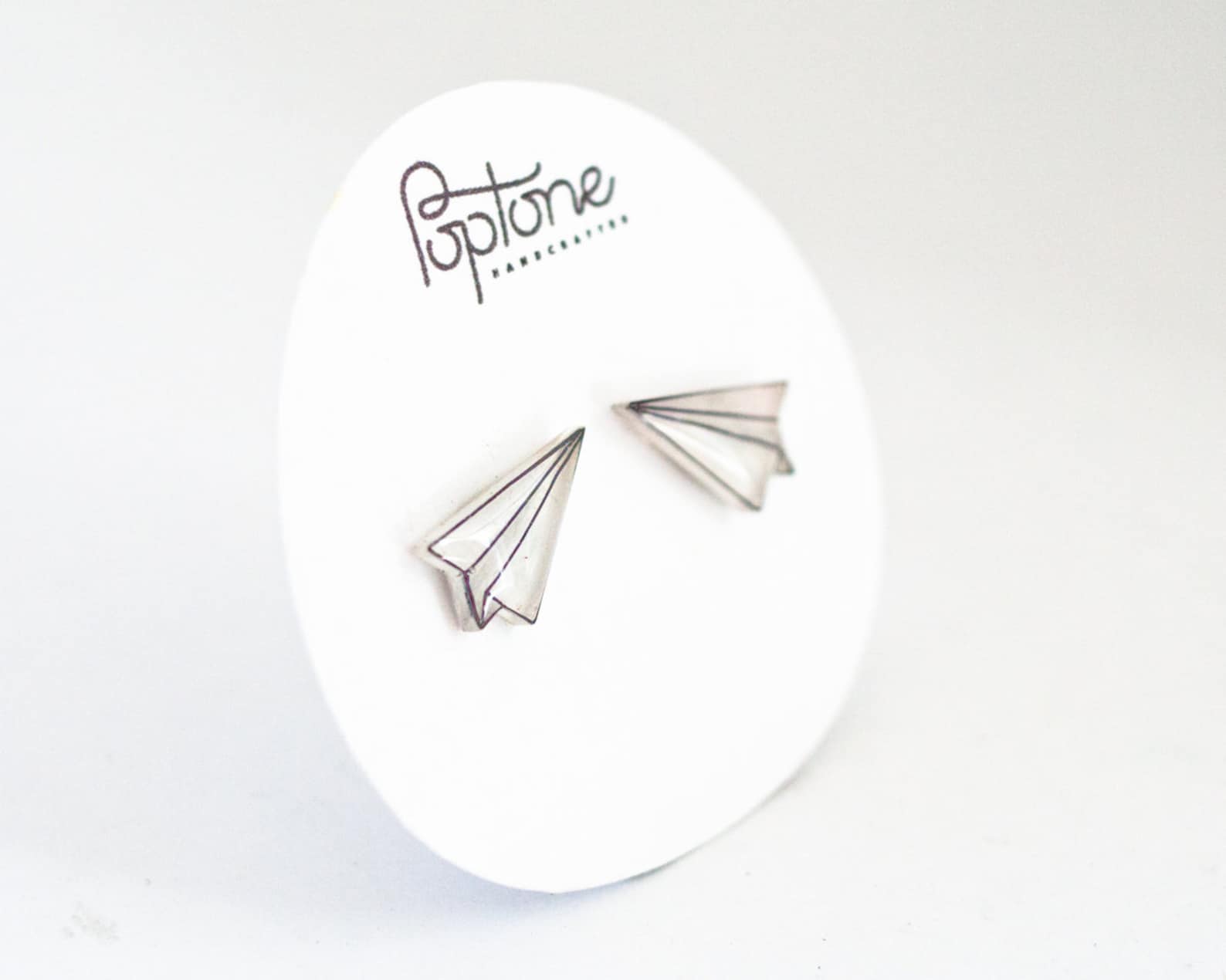 Paper Airplane Studs Airplane Earrings Paper Plane Studs - Etsy