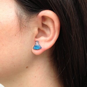 Chemistry Beaker Earrings, Science Nerd Earrings, Laboratory Flasks ...