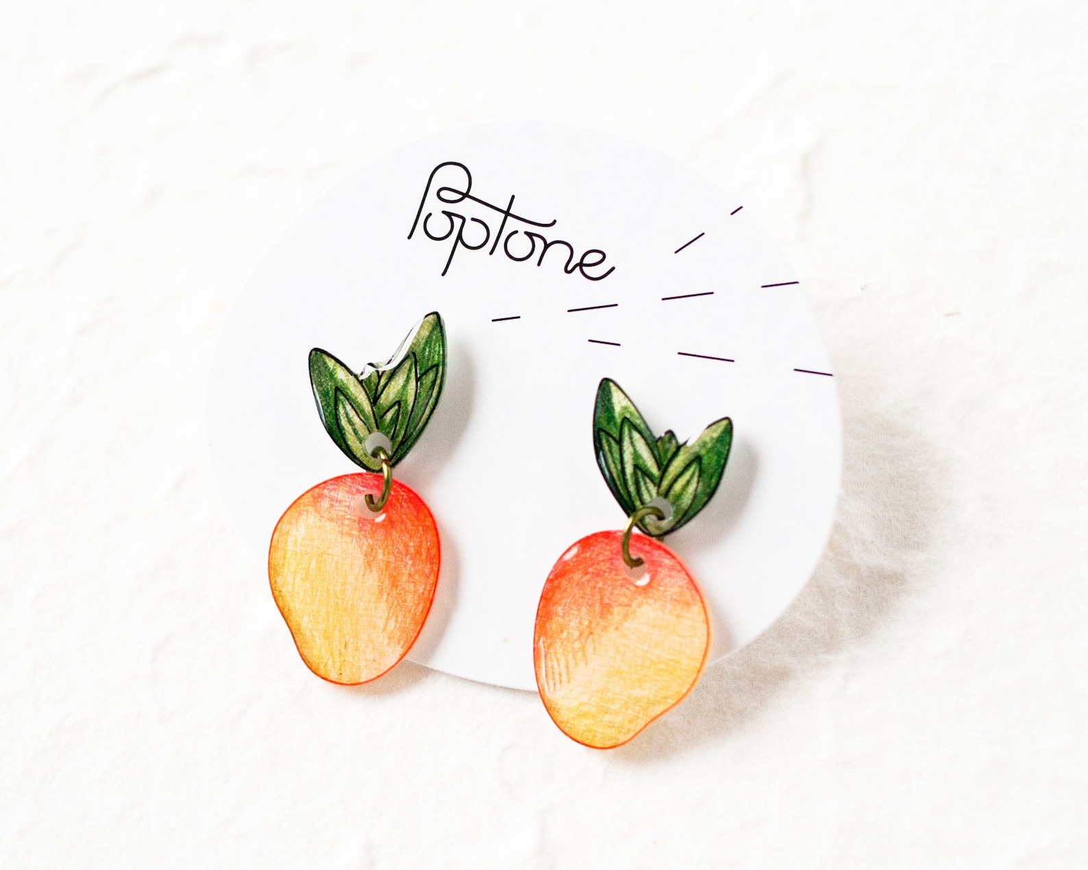 Mango Earrings / Mango Fruit Statement Earrings / Mango Jewelry - Etsy
