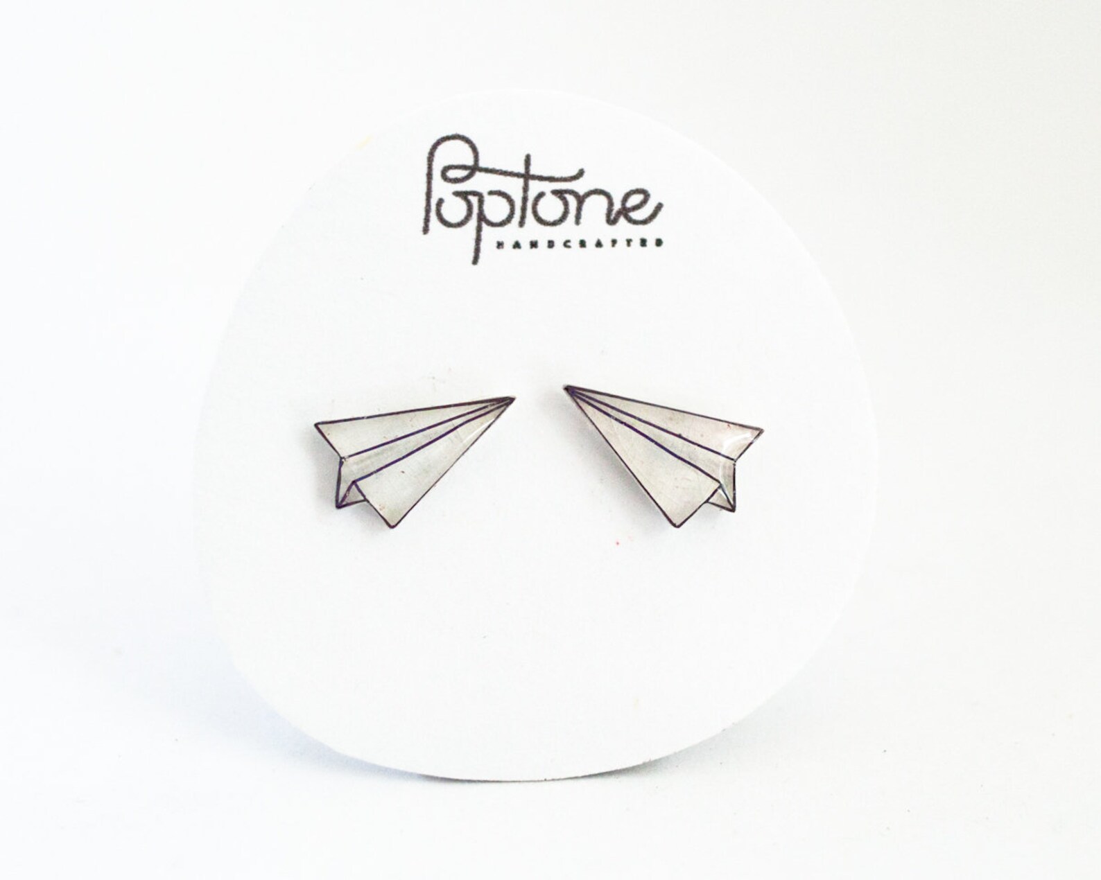 Paper Airplane Studs Airplane Earrings Paper Plane Studs - Etsy