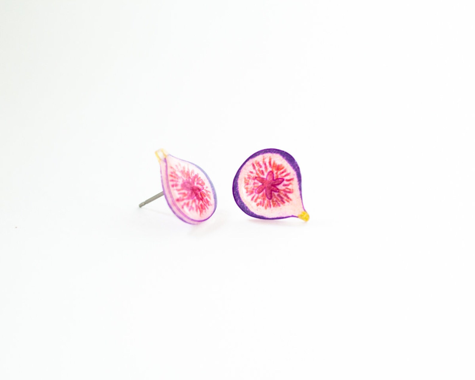 Fig Earrings / Fig Fruit Studs / Food Jewelry / Fig Fruit / | Etsy