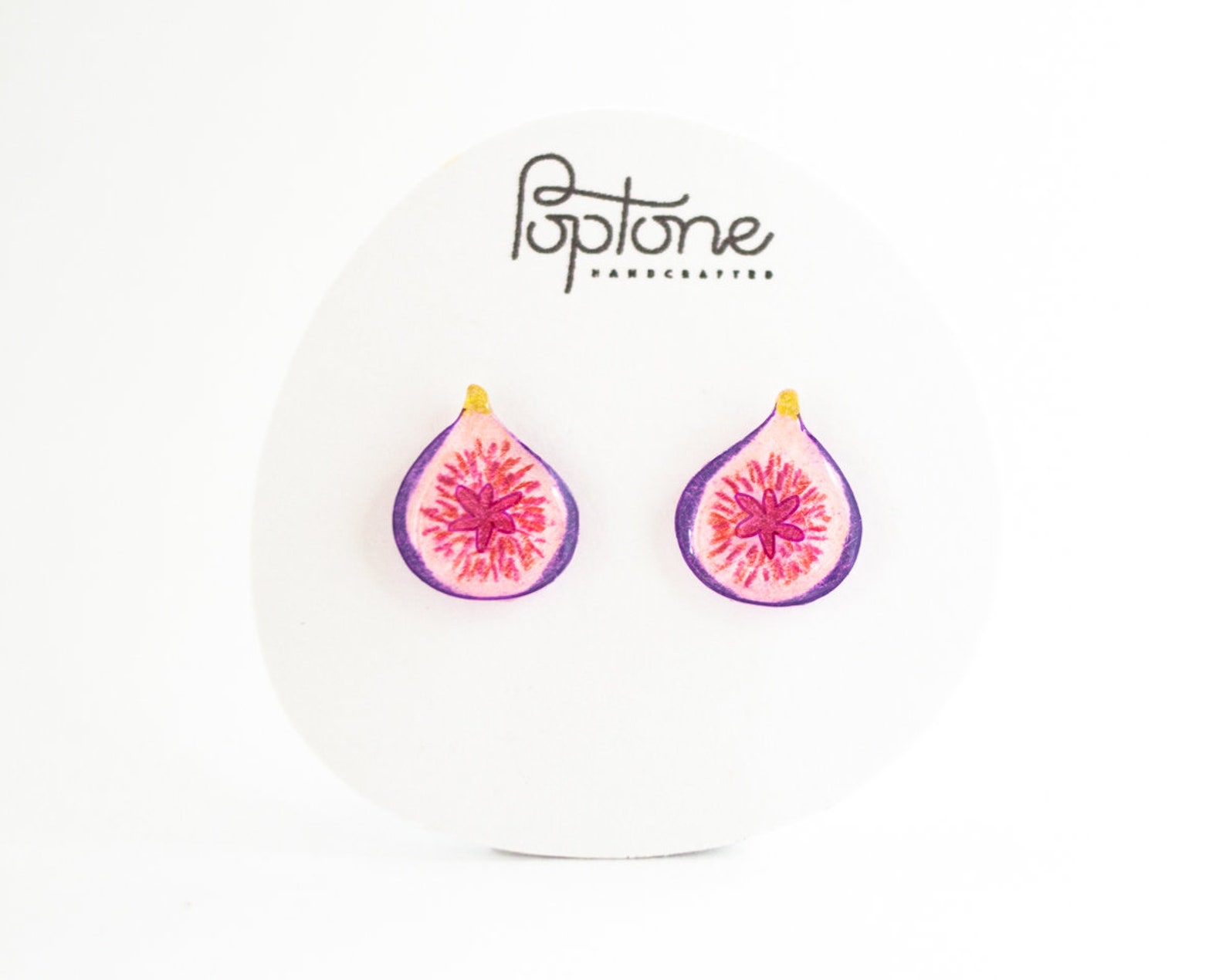 Fig Earrings / Fig Fruit Studs / Food Jewelry / Fig Fruit / | Etsy