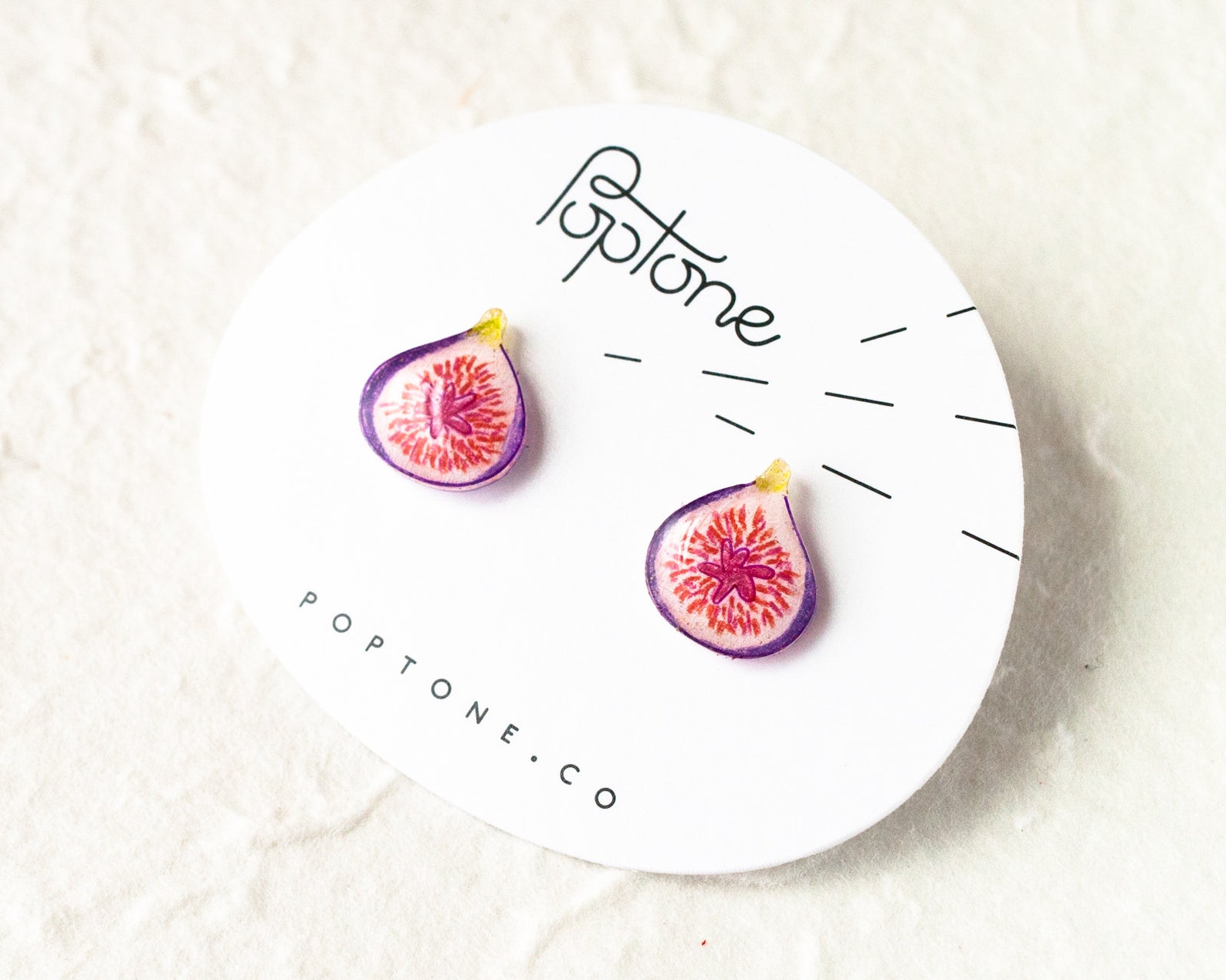 Fig Earrings / Fig Fruit Studs / Food Jewelry / Fig Fruit / | Etsy