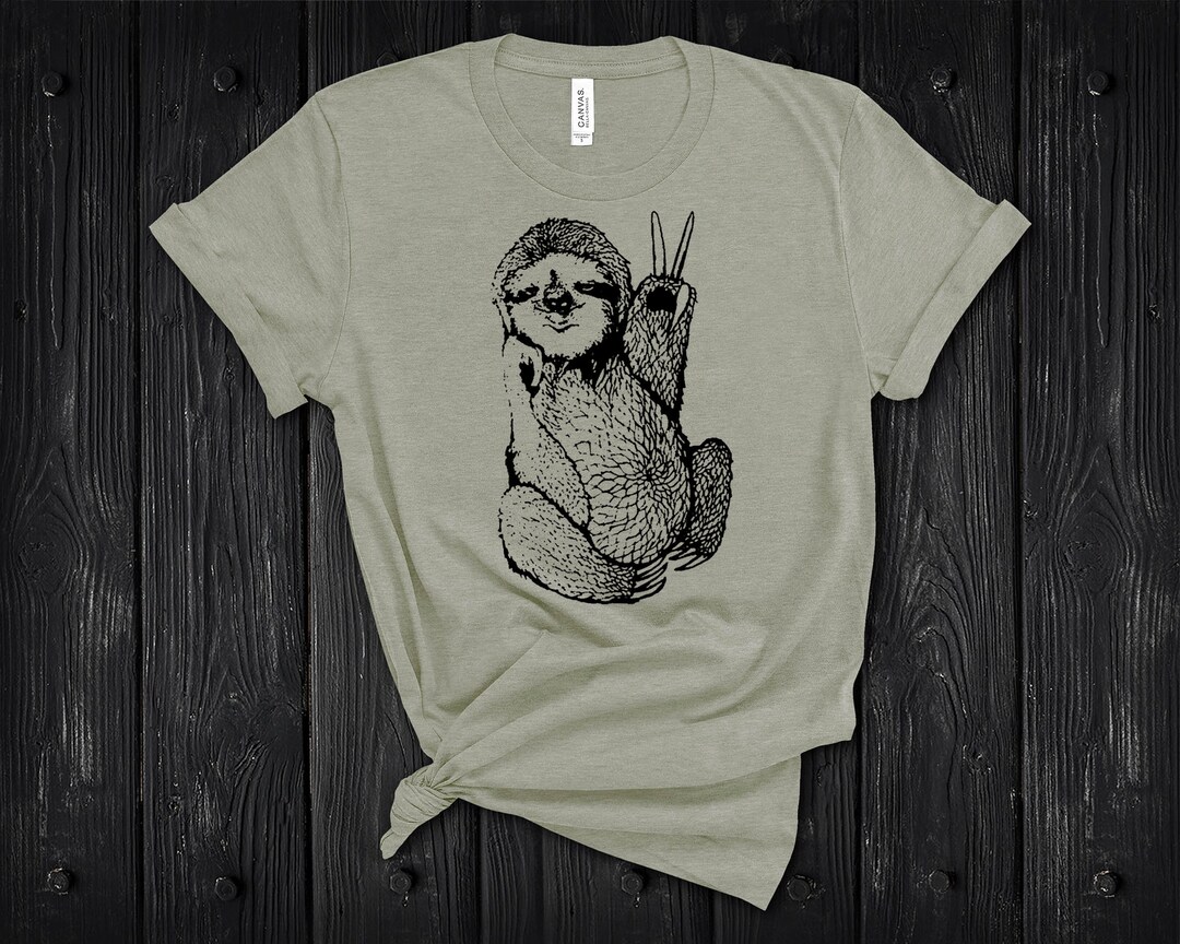 Peace Love Sloth - Etsy