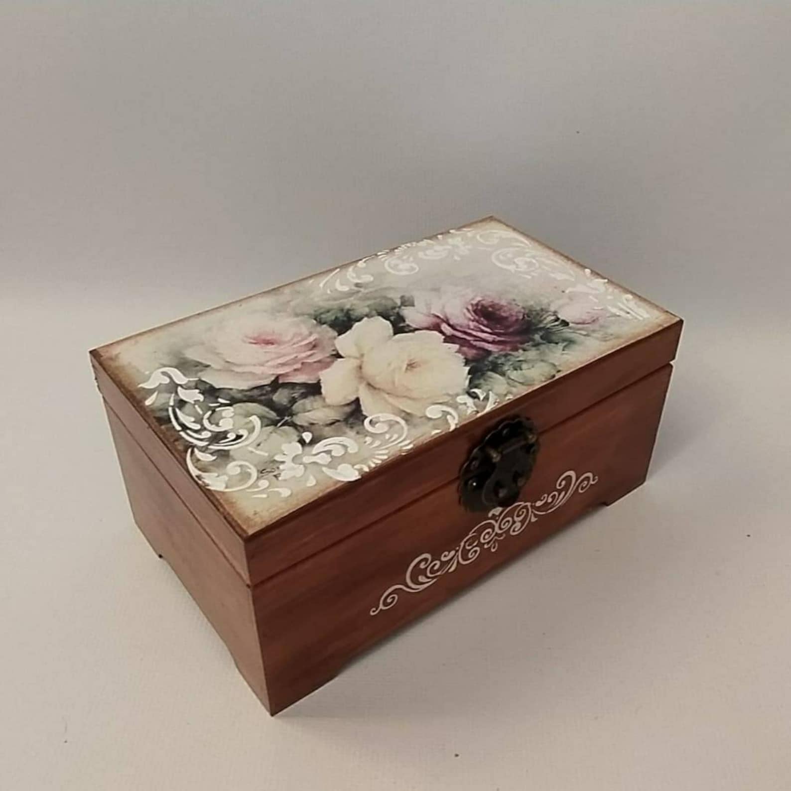 Large Wooden Storage Box Rustic Style - Etsy