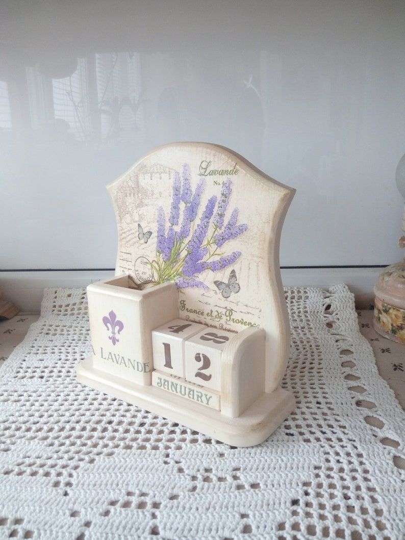 Wooden Calendar With Lavender - Etsy
