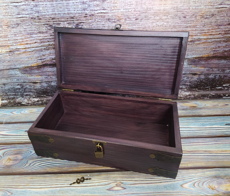 Pirates Chest Large Wooden Keepsake Box Decor Rustic With Lock - Etsy