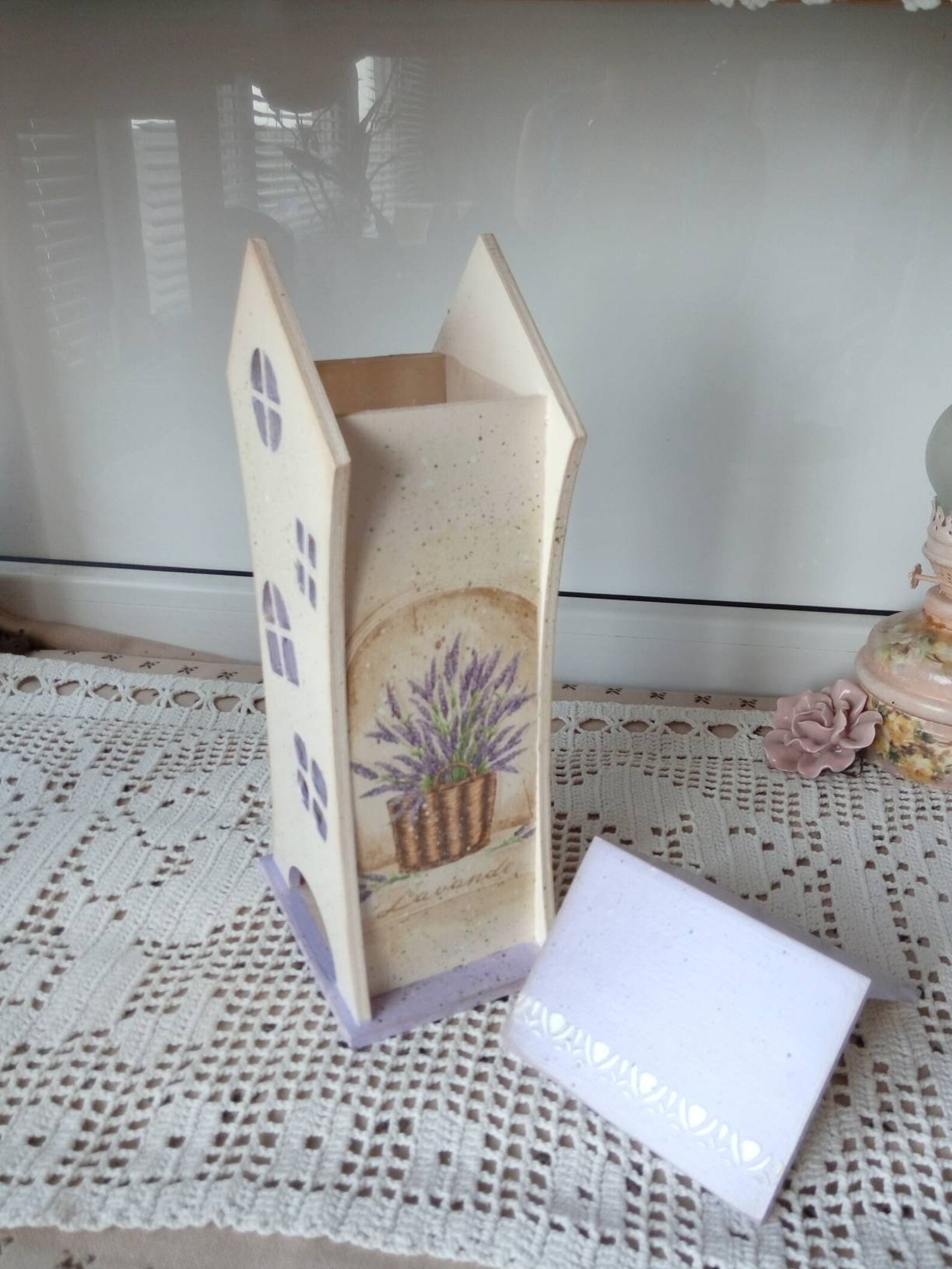 Tea Bag House With Lavender Basket in Provence Style - Etsy