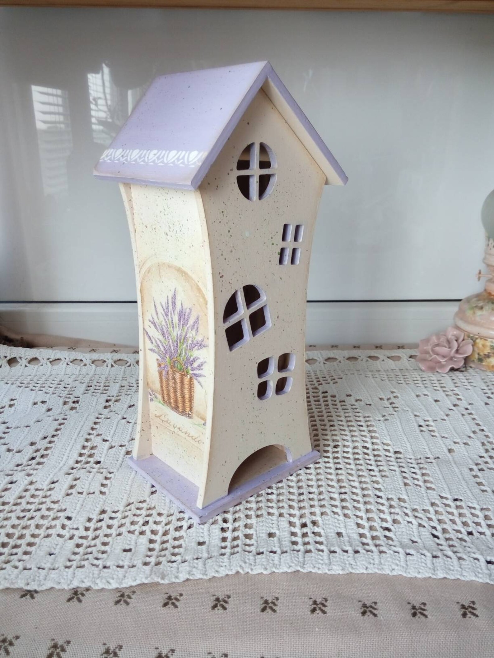 Tea Bag House With Lavender Basket in Provence Style - Etsy