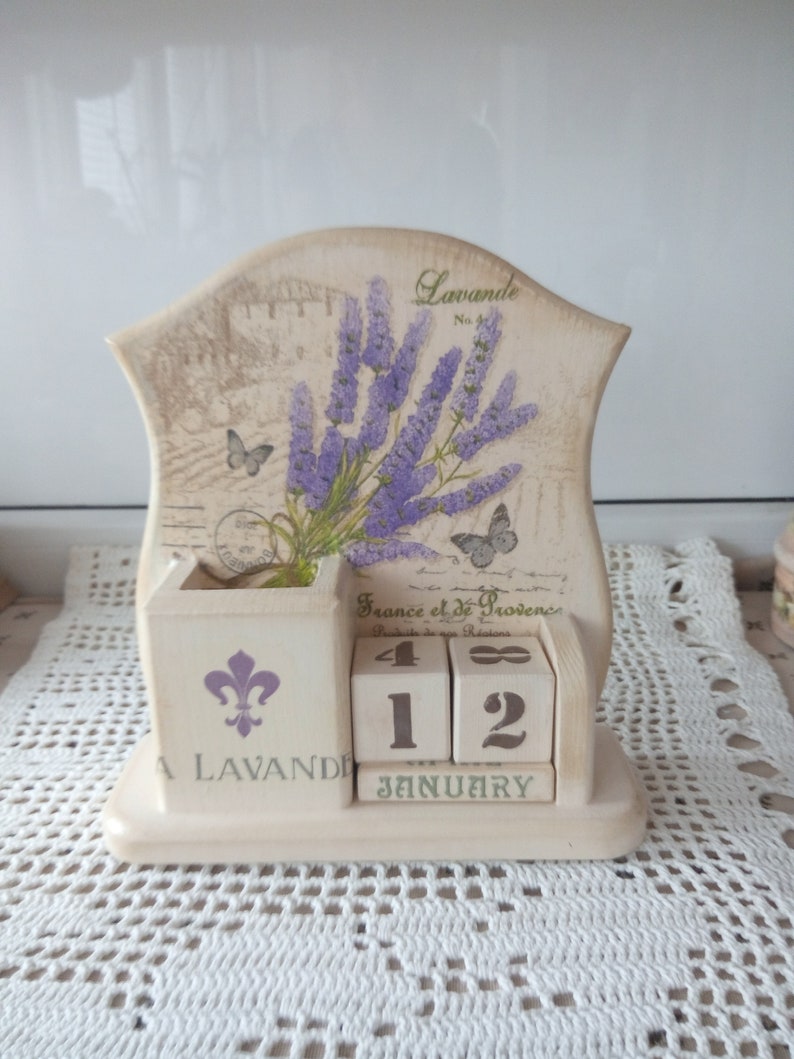 Wooden Calendar With Lavender - Etsy