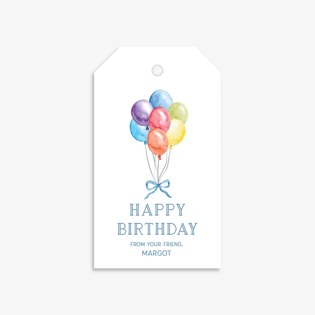 Personalized Birthday Gift Tags • Personalized Gift Tags • Birthday ...