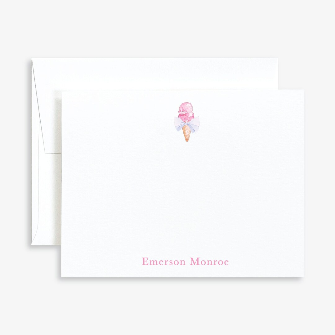 Personalized Note Cards for Kids Kids Stationery Kids Thank You Cards ...