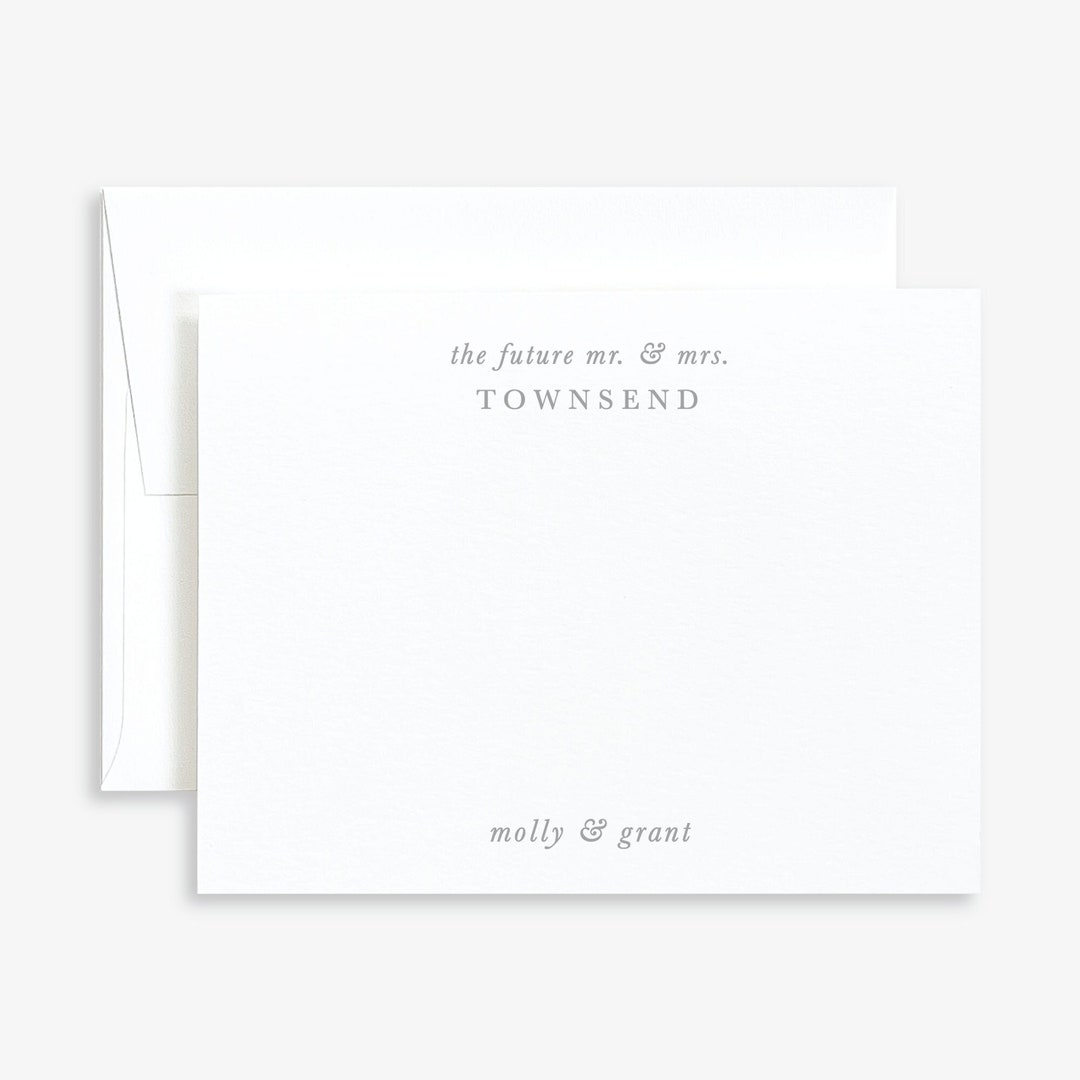 Personalized Couples Stationery Couples Thank You Note Cards With ...