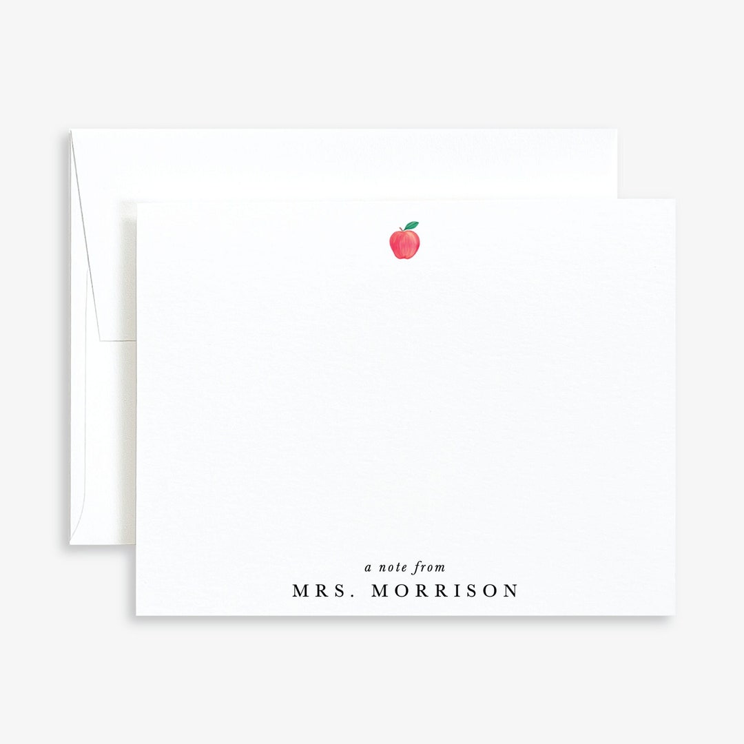 Teacher Note Cards Teacher Stationery Teacher Personalized Stationery ...
