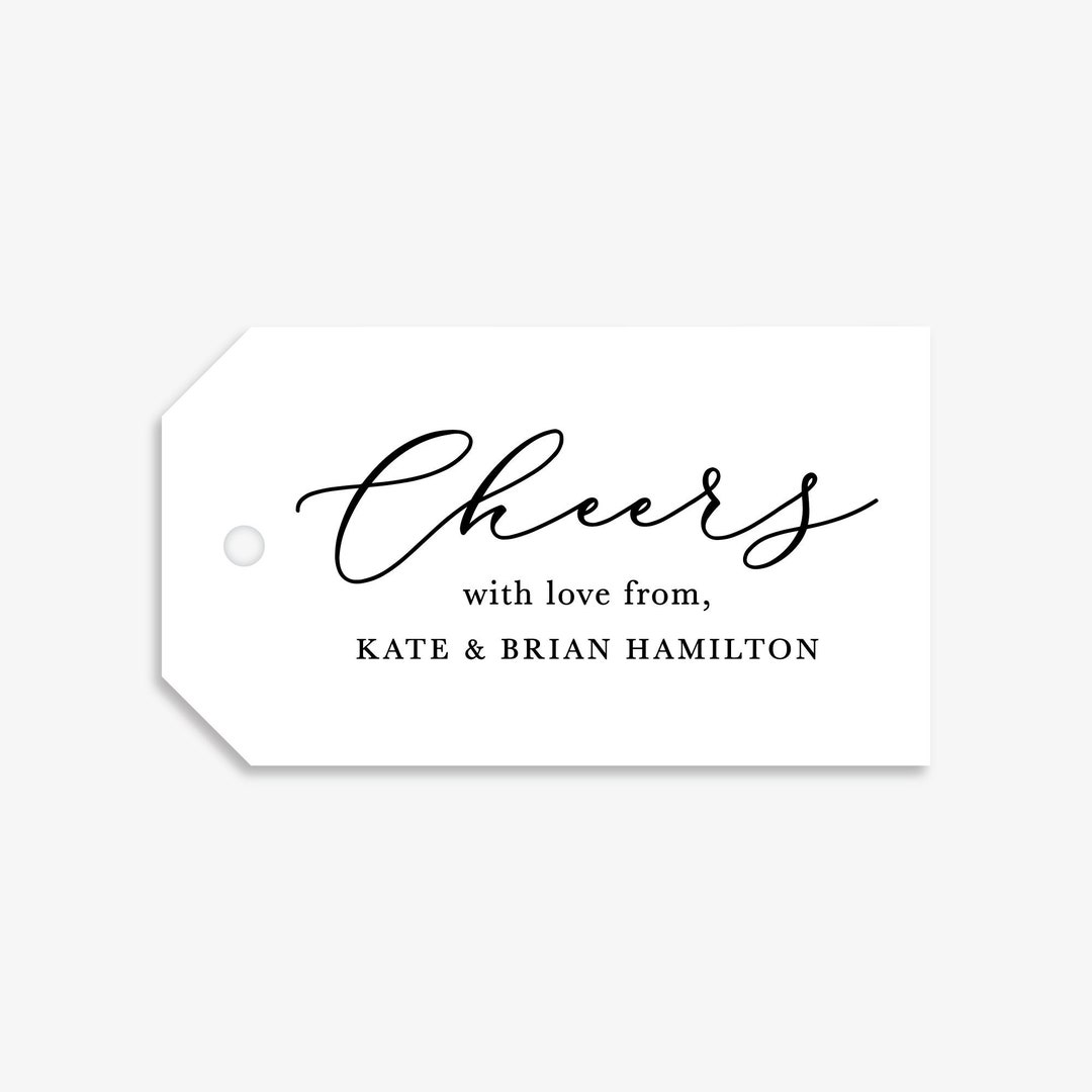 Personalized Gift Tags Cheers Gift Tags Wedding Gift Tags Hostess Gift ...