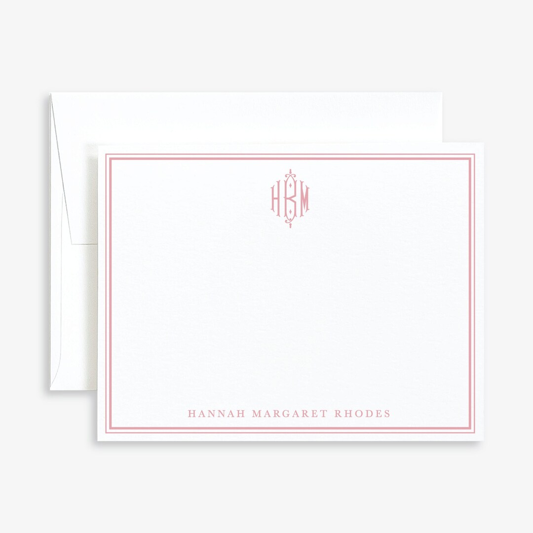 Personalized Diamond Monogram Stationery Womens Stationery Couples ...