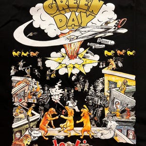 Green Day, Dookie Original Artwork, Vintage Style T Shirt, Rock off ...