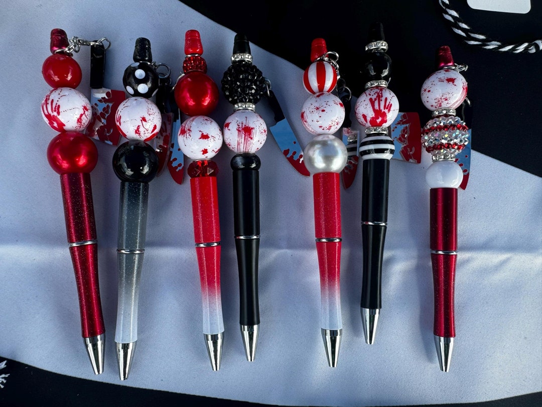 Horror Ballpoint Pens - Bloody Handprint Halloween With Charms - Etsy
