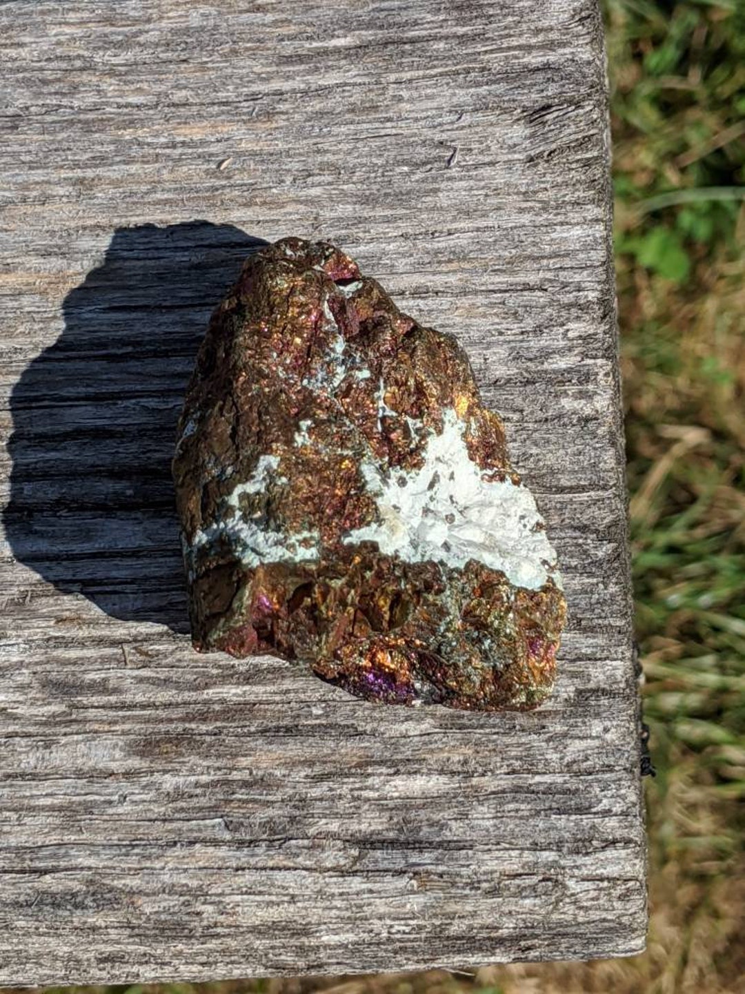 Large Raw Peacock Ore Crystal, Peacock Ore Crystal White Calcite ...