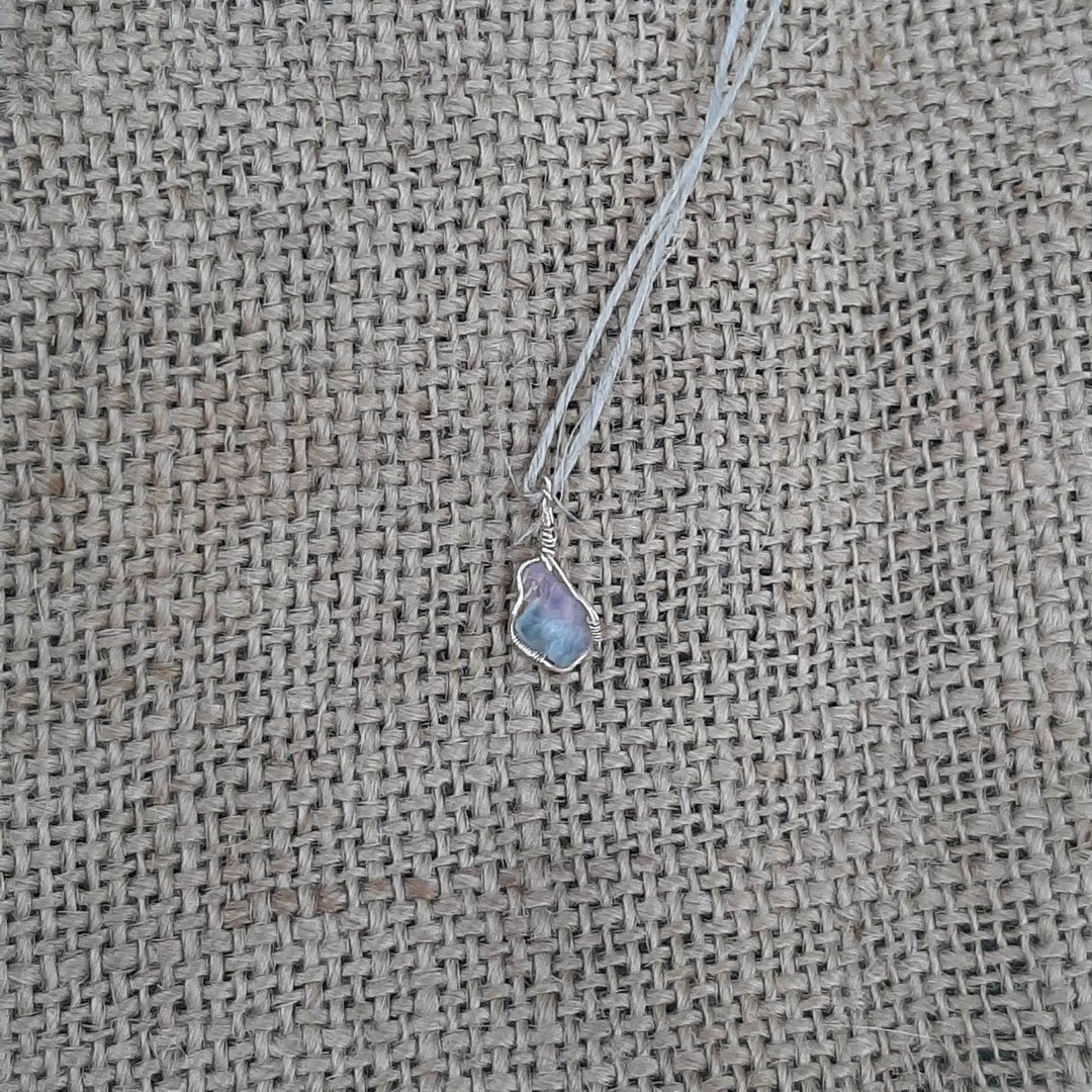 Handgearbeitete Wassermelonen Turmalin Halskette, Gold filled Wire ...